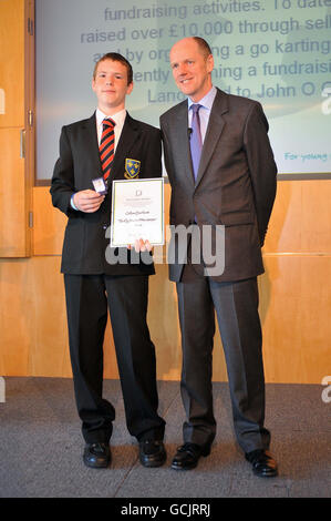 Callum Fairhurst, from Cambridge, receives a Diana Award from Schools ...