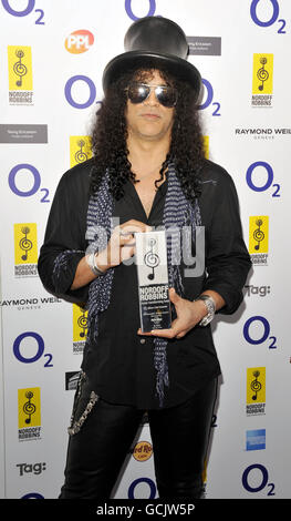Slash at the O2 Silver Clef Awards 2010 at the London Hilton in Park ...