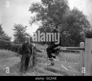 Mel Charles, Arsenal's Welsh International, doing some skipping, on his ...
