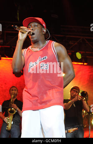 Lovebox Weekender - London. Dizzee Rascal performing on stage at the ...
