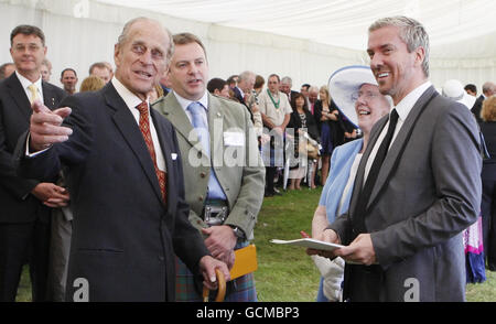 The Duke of Edinburgh speaking during the gold award celebrations for ...
