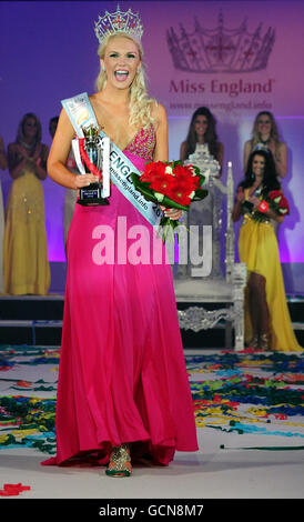 Jessica Linley reacts as she is crowned Miss England with runner-up ...