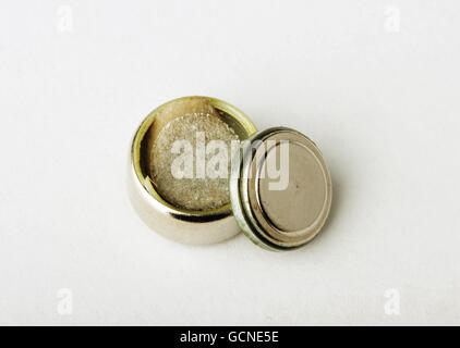 exploded manganese battery alkaline metal the inner contents of the ...