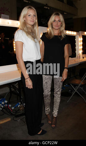 Designers and sisters Savannah Miller (left) and Sienna Miller during a ...