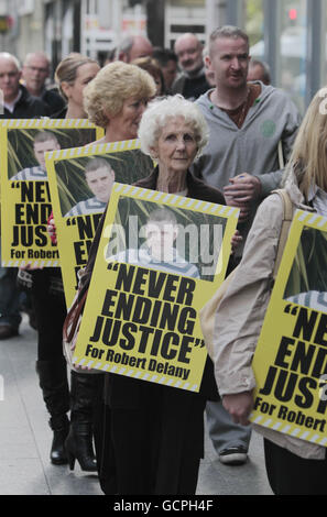 Justice for Robert Delany campaign Stock Photo - Alamy