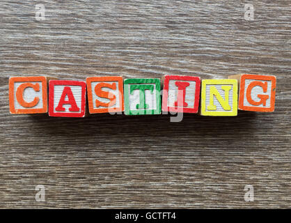 ACTING word written with wood block letter toys Stock Photo - Alamy