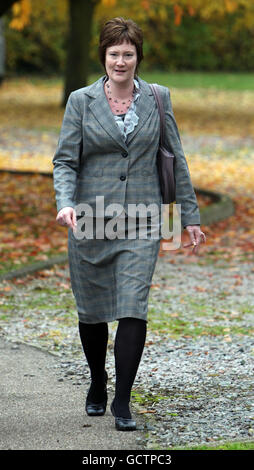 Debbie Crabb Headteacher of Great Tey Primary School arrives at the ...