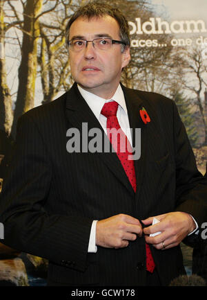 Labour MP Phil Woolas at Saddleworth Civic Hall after being found ...