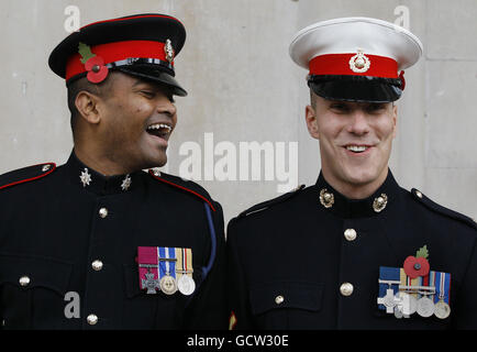Lance Corporal Matt Croucher a George Cross medal holder arrives for a ...