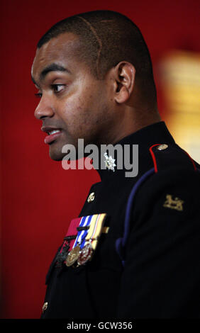 Johnson Beharry during a reception for the Victoria Cross and George ...