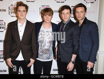 L-R Tom Fletcher and Danny Jones seen performing Live on Stage at Mcfly ...