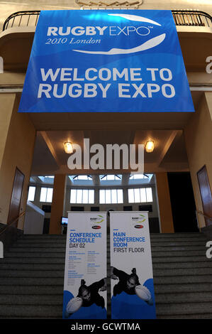 The entrance hall at Day 2 of Rugby Expo 2013 in Twickenham Stock Photo ...