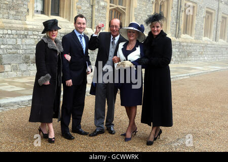 TV Presenter Fred Dinenage, with (from left) daughter Sarah, son Chris ...