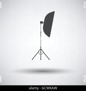 Icon of softbox light on gray background, round shadow. Vector illustration Stock Vector Image ...