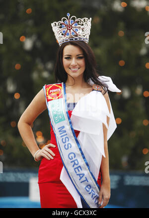 Miss Great Britain, Amy Carrier, at the Christmas party held at Embassy ...