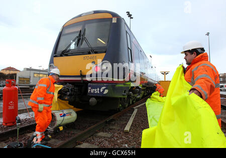 Scotrail Eastfield Depot in Glasgow Scotland UI being upgraded to ...