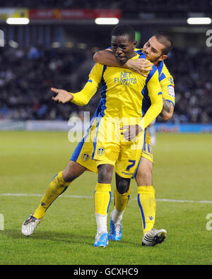 Leeds United's Max Gradel (left) and Coventry City's Jordan Clarke ...