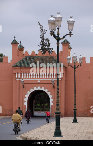 Marrakech Morocco North Africa Avenue de la Menara to Bab Jdid Stock ...