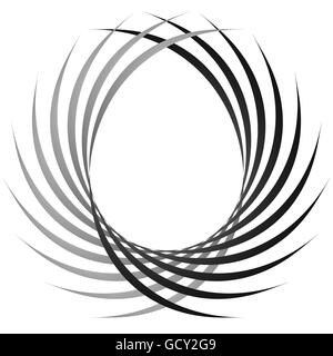 Intersecting circular symmetric lines. Abstract geometric element Stock Vector Image & Art - Alamy