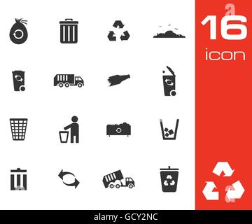 waste types icon set, Recyclable, Hazardous, Biodegradable and General ...