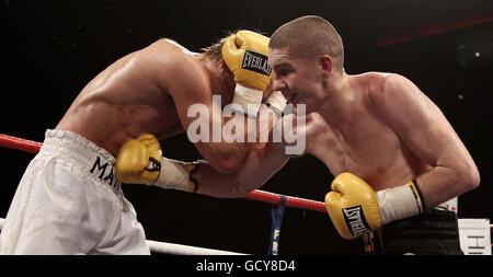 Liam Smith against Matt Scriven during the Welterweight Contest at ...