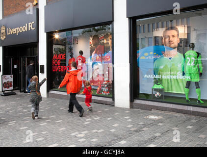 Liverpool FC shop selling kit and ancillary items of the LFC British ...