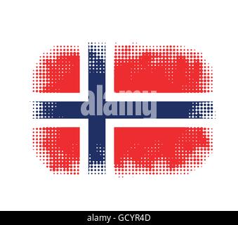 Norway flag, vector illustration on a white background Stock Vector ...