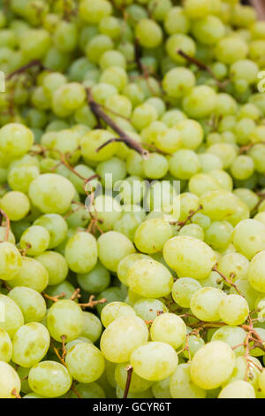 Delicious grapes on counter at market, closeup Stock Photo - Alamy