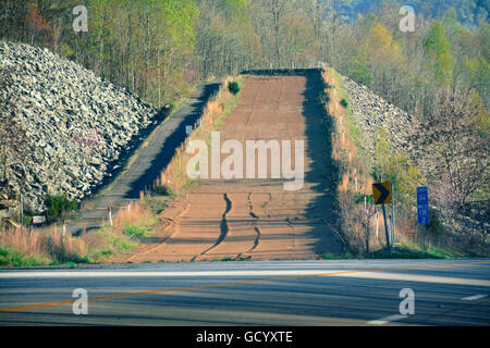 A runaway truck ramp on Interstate 5 near Grapevine California Stock ...