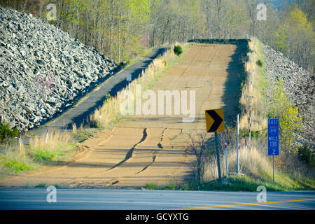 A runaway truck ramp on Interstate 5 near Grapevine California Stock ...