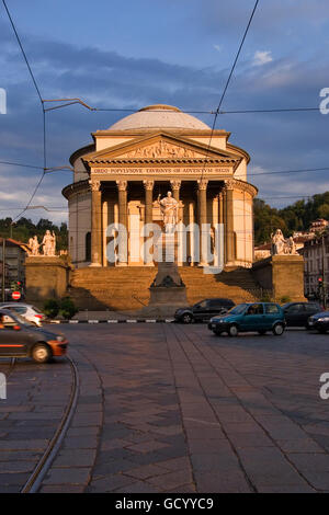 Piazza Vittorio Veneto and the neoclassical Catholic church of the ...
