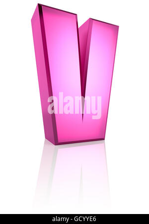 Glass font 3d rendering, letter K Stock Photo - Alamy