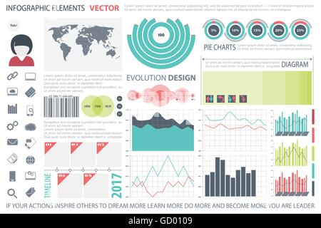 Barcode vector icons, infographic template, set of flat design symbols ...