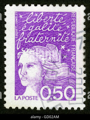 Vintage postage stamps from France on a white background Stock Photo ...