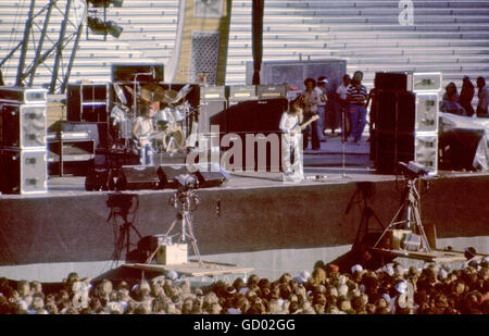 Rock guitarist and vocalist Robin Trower with his rock trio (with Jimmy ...