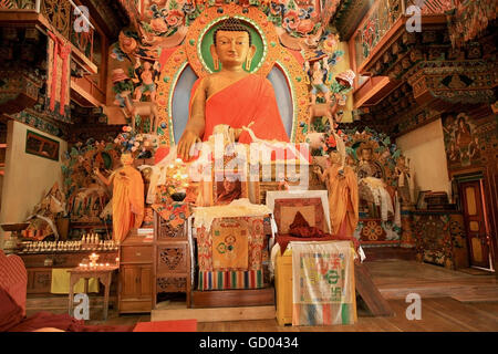 statue of lord buddha inside the tawang monastery at tawang hill ...