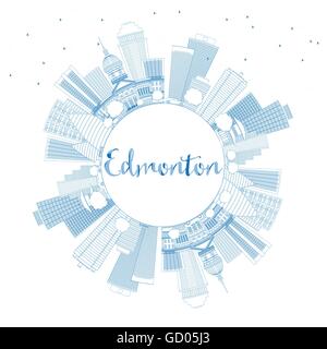 Edmonton skyline line art vector illustration Stock Vector Image & Art ...