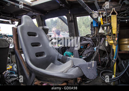 The cockpit of the TIV2 or Tornado Intercept Vehicle 2 owned and ...