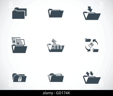 folder document with security icons vector illustration design Stock ...