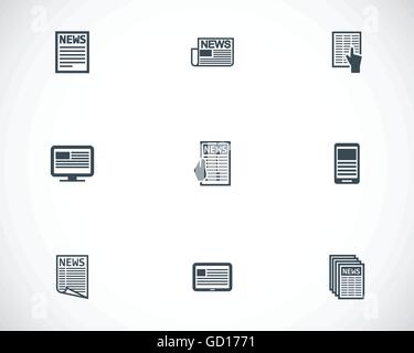 Press line icons collection. Publish, Newspaper, Media, Journalism ...