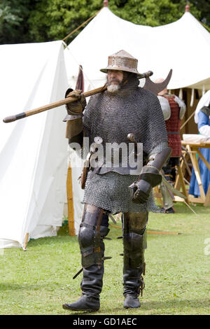 Pikemen getting ready at a historical reenactment of the Siege of ...