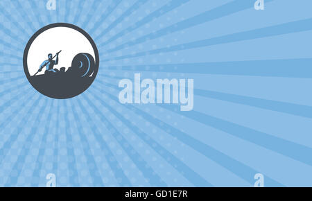 Rower Rowing Paddling Rowing Machine Circle Retro Stock Photo - Alamy