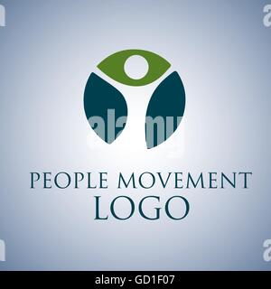 people movement logo designed in a simple way so it can be use for ...