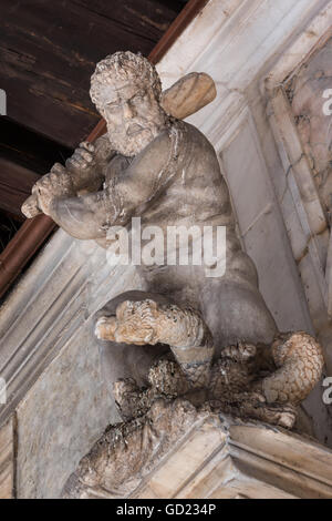 Hercules slaying the hydra marble statue in Vienna (Wien), Austria ...