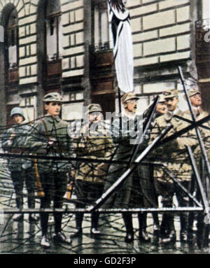 Beer Hall Putsch 1923, putschists in lorry at Marienplatz, occupation ...