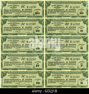 money / finances,share,share of the oil company The Russian General Oil ...