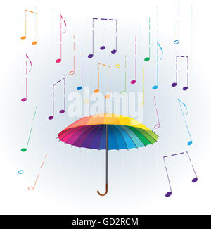 Falling music notes, musical background. illustration isolated on white ...