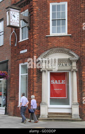 Clock at former Shippams Paste factory, East Street, Chichester, West ...
