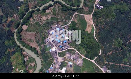 Gongcheng. 9th July, 2016. An aerial photo taken on July 9, 2016 shows ...
