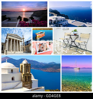 Collage of Athens landmarks , Greece Stock Photo - Alamy
